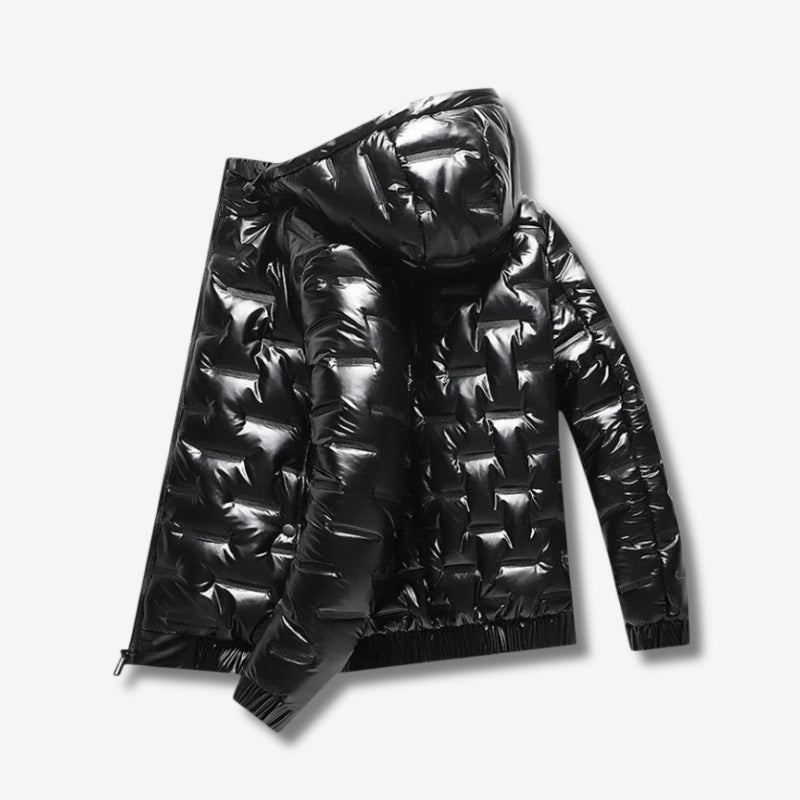 Caleb – Hooded Jacket with Ribbed Hem & Long Sleeves | Slim Fit | Clean ...